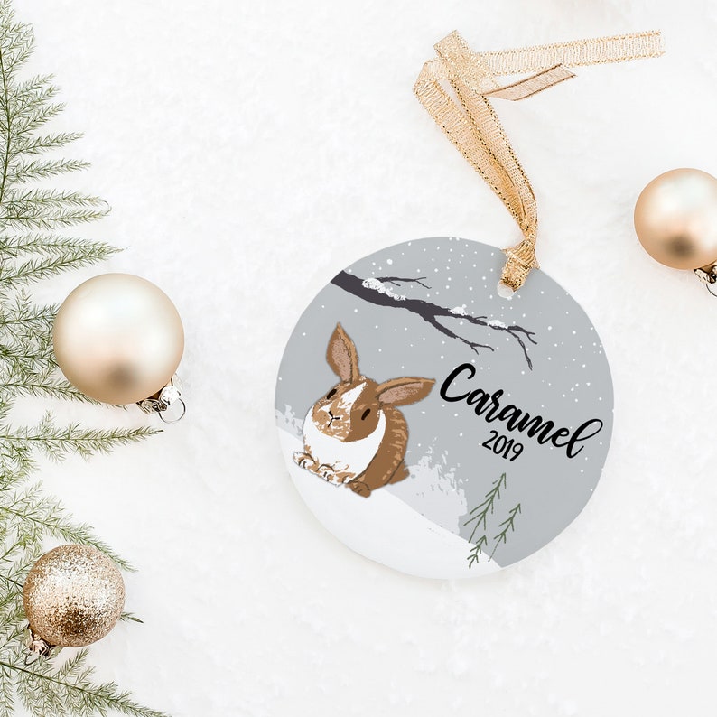 Bunny Ornament Personalized Bunny Gift Bunny Christmas - Etsy