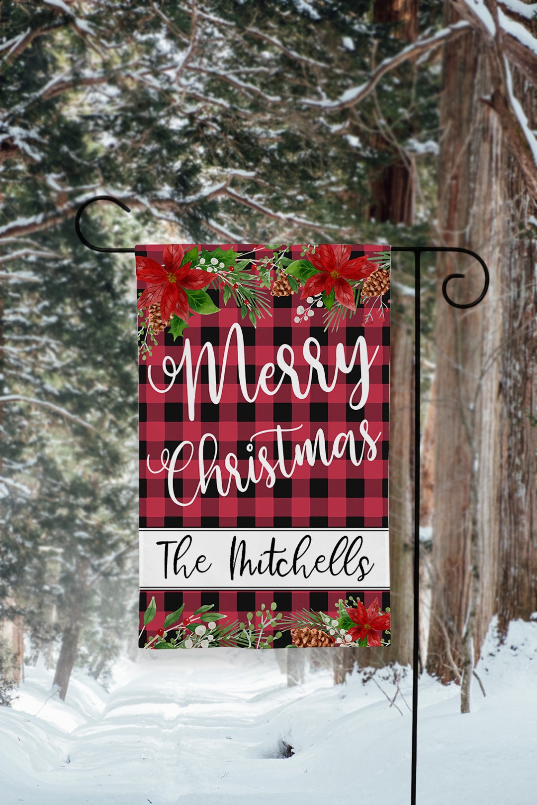 Personalized Christmas Flag, Christmas Garden Flag, Christmas Flag ...