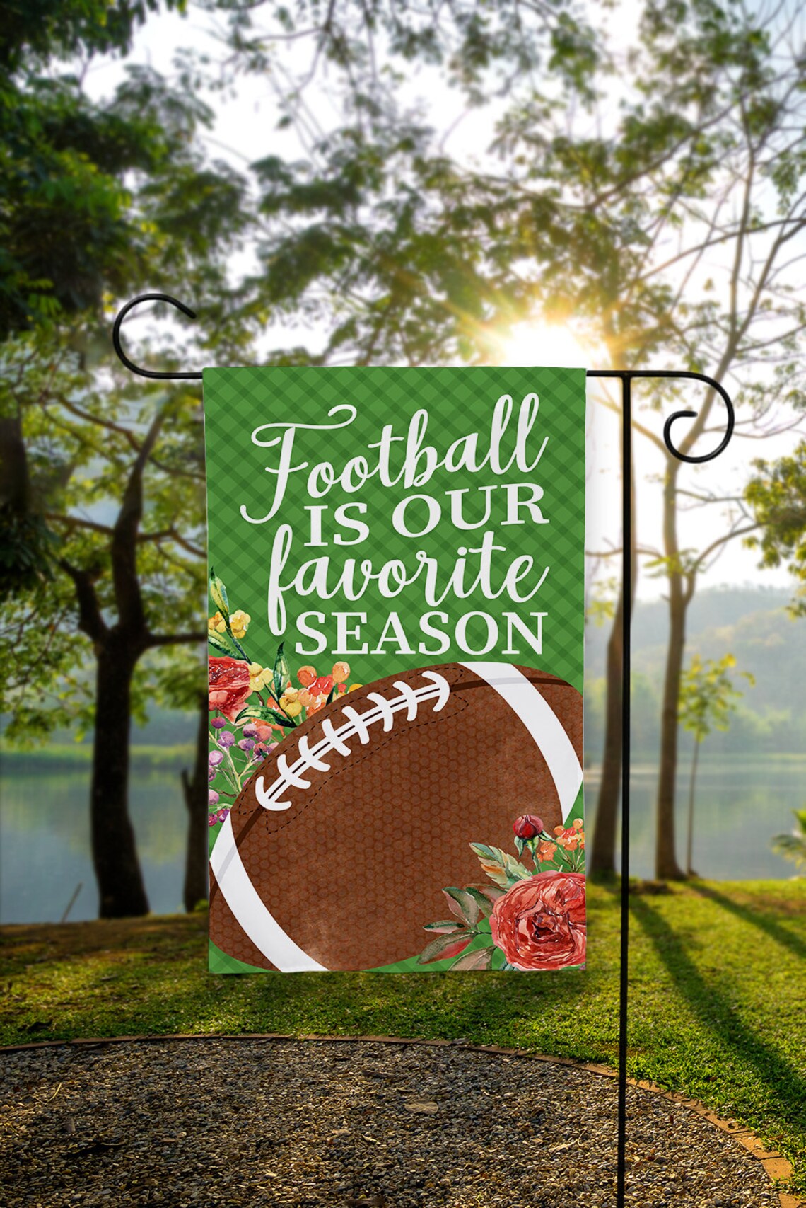 Personalized Garden Flag, Football Flag, Football Garden Flag, Football ...