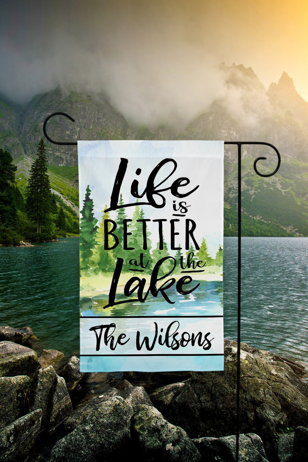 Life is Better at the Lake Flag, Welcome to the Lake Flag, Lake House ...