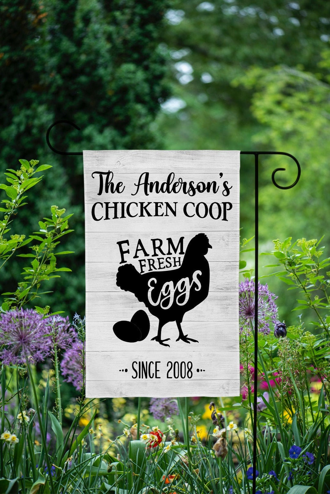 Personalized Chicken Coop Sign, Chicken Coop Flag, Hen House Sign ...
