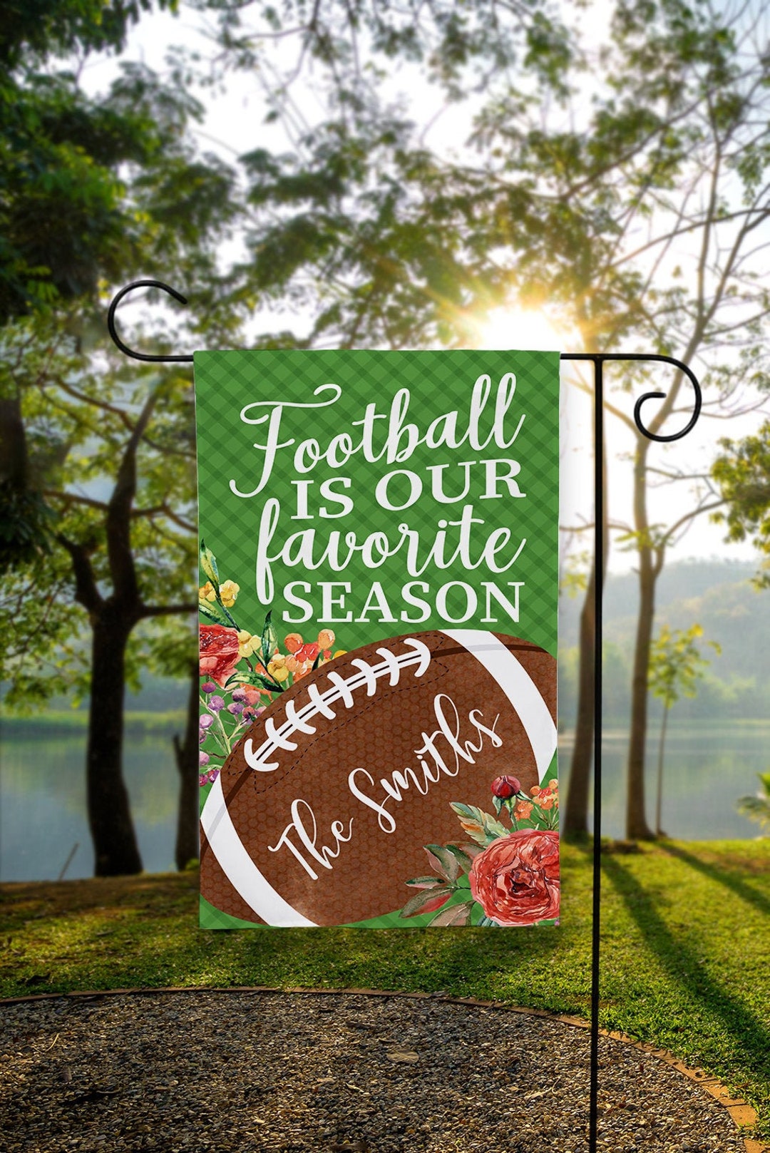 Personalized Garden Flag, Football Flag, Football Garden Flag, Football ...