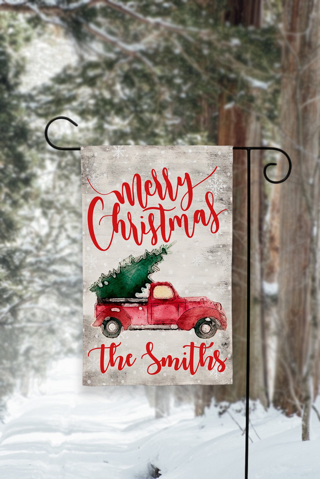 Personalized Christmas Flag, Christmas Garden Flag, Christmas Flag ...