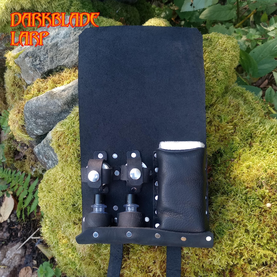 Leather Healer's Pouch: LARP Cosplay Costume With Bottles & Salves - Etsy