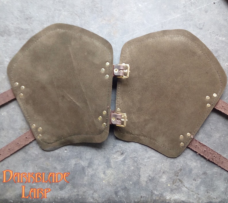 Raven Engraved Waxed Leather Vambraces, Bracers, Arm Guards for Costume ...