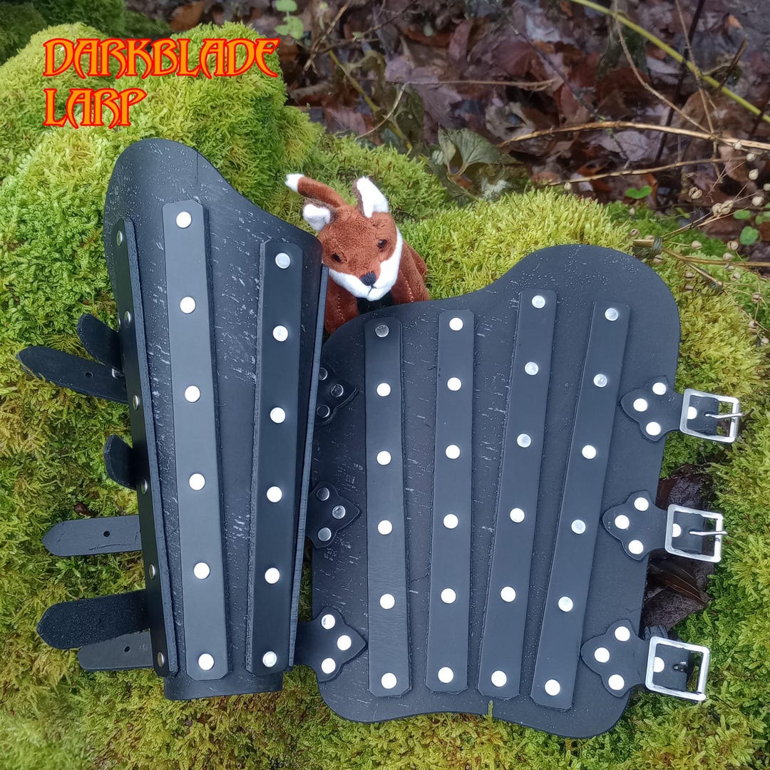 Splint Vambraces in Leather, Bracers, Arm Guards for Costume LARP and ...