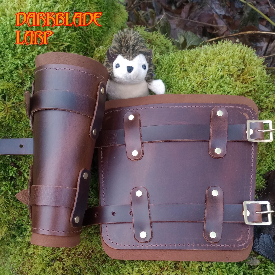 Pair Small Leather Lined Vambraces, Bracers, Arm Guards for Costume ...
