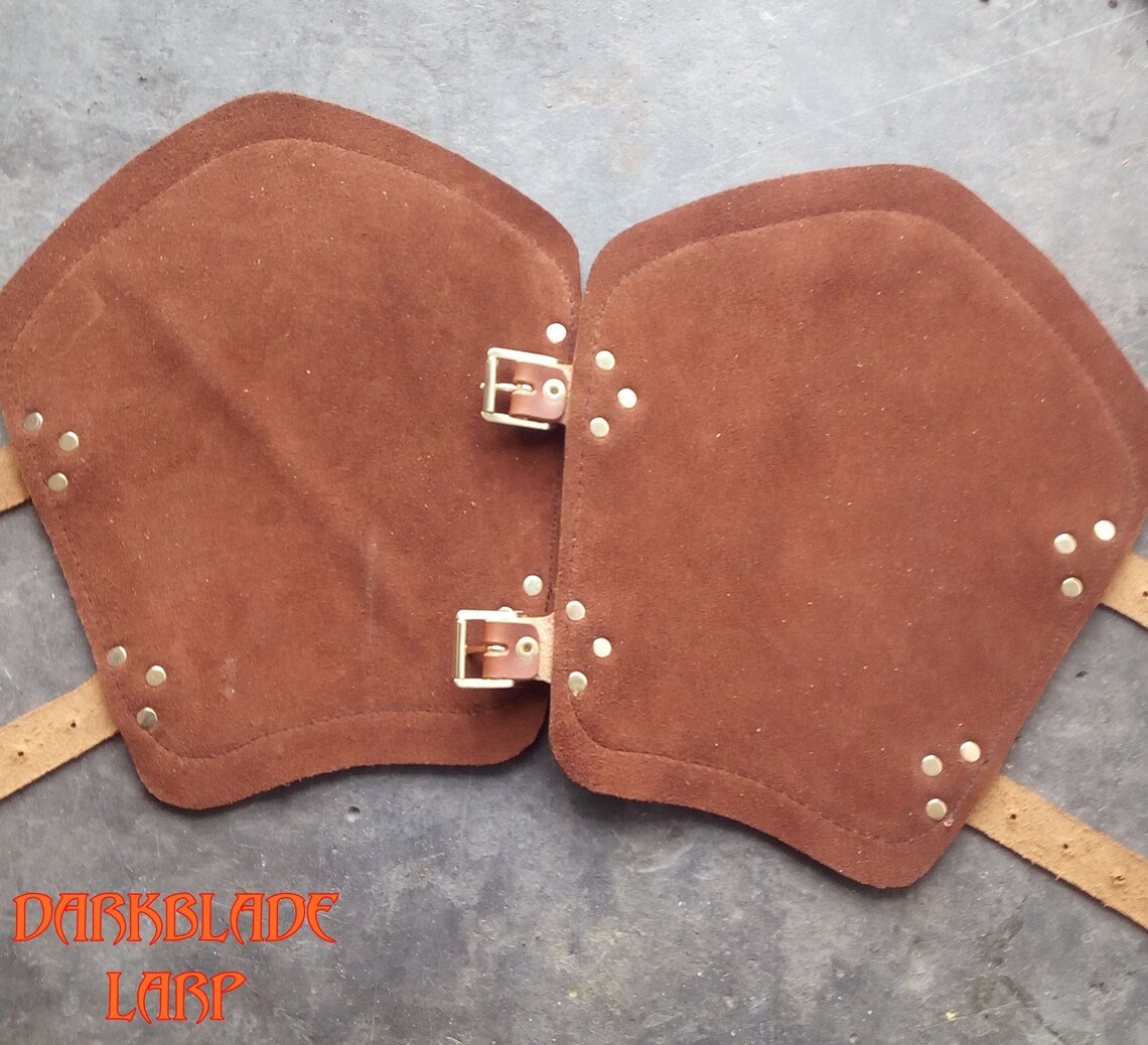 Pair Brown Leather Lined Vambraces Bracers Arm Guards for - Etsy UK
