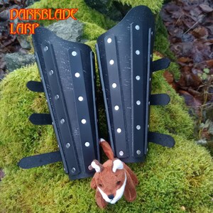 Splint Vambraces in Leather, Bracers, Arm Guards for Costume LARP and ...