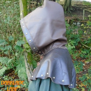 Studded Leather Hood or Cowl for Larp, Pagan or Cosplay - Etsy UK