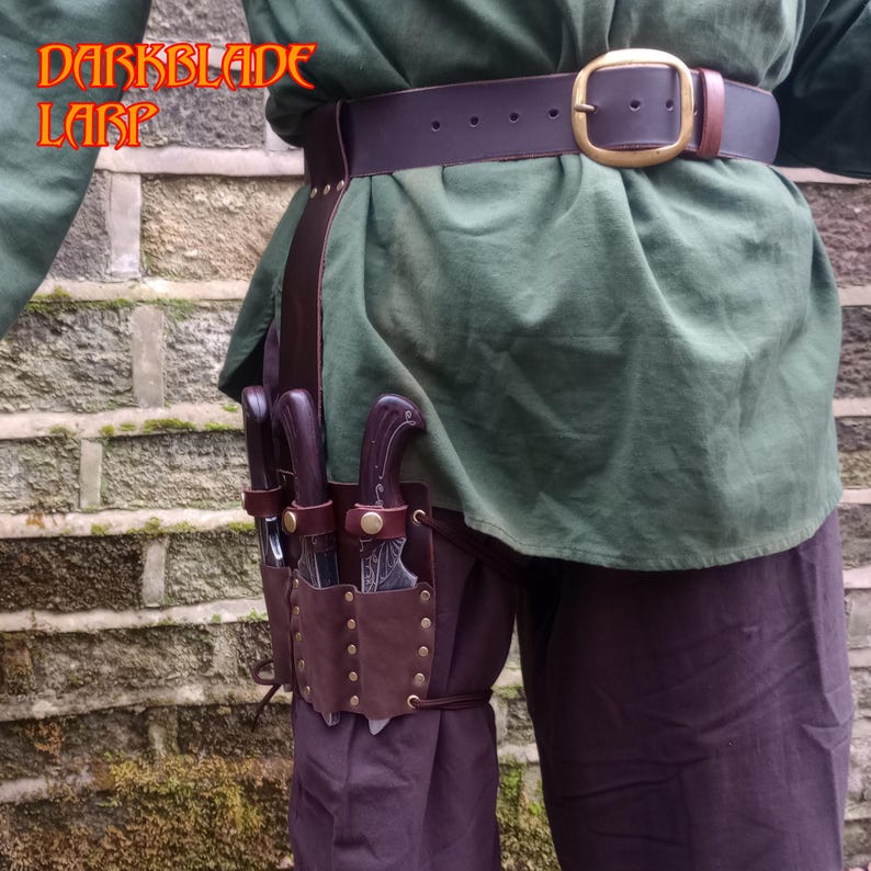 Elven Throwing Knife Leg Sheath for Larp or Cosplay, Larp Safe Knives ...