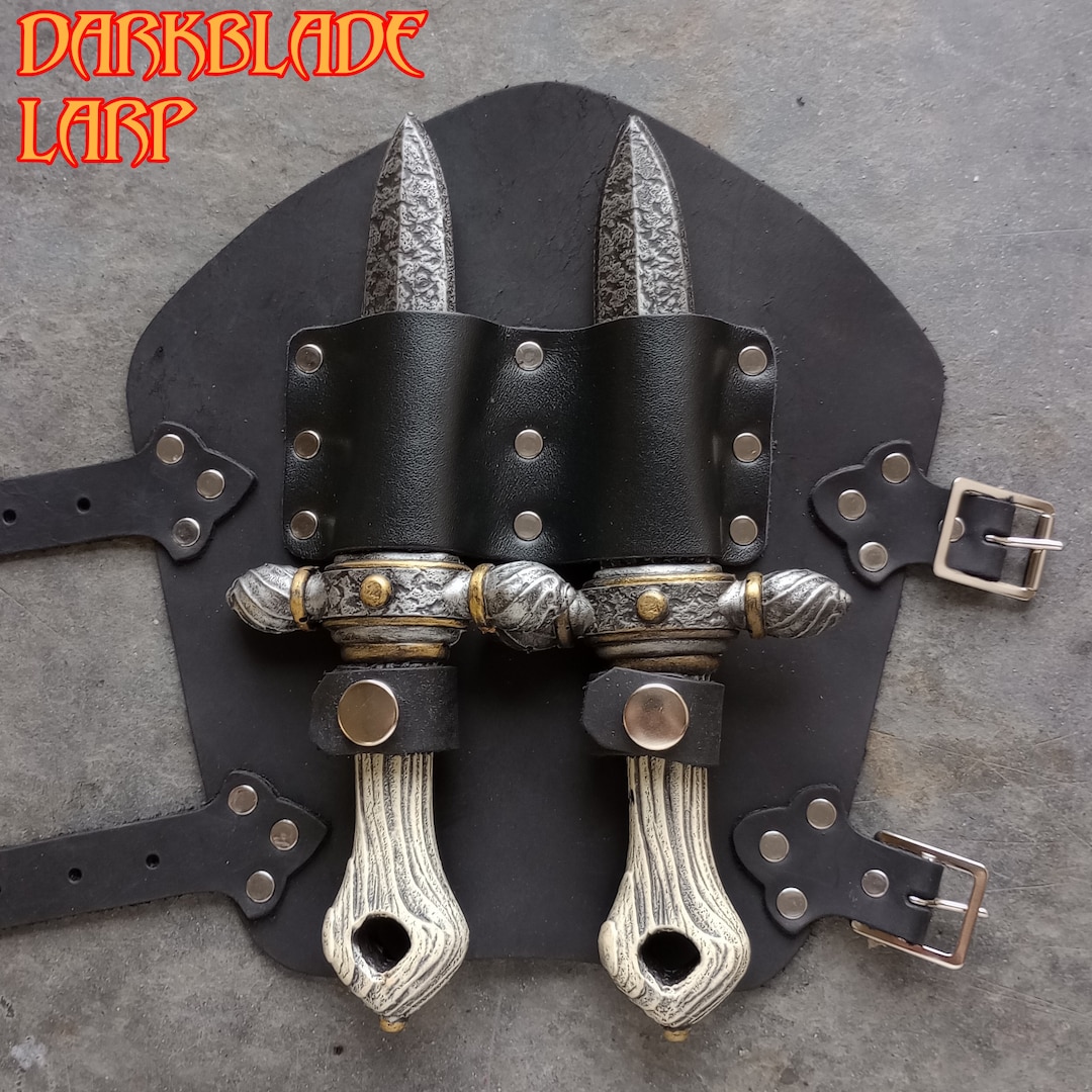 Throwing Knife Vambrace for Larp or Cosplay, Larp Safe Stiletto Knives ...