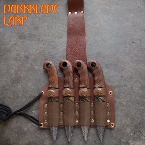 Hunter Throwing Knife Leg Sheath for Larp or Cosplay, Larp Safe Knives ...