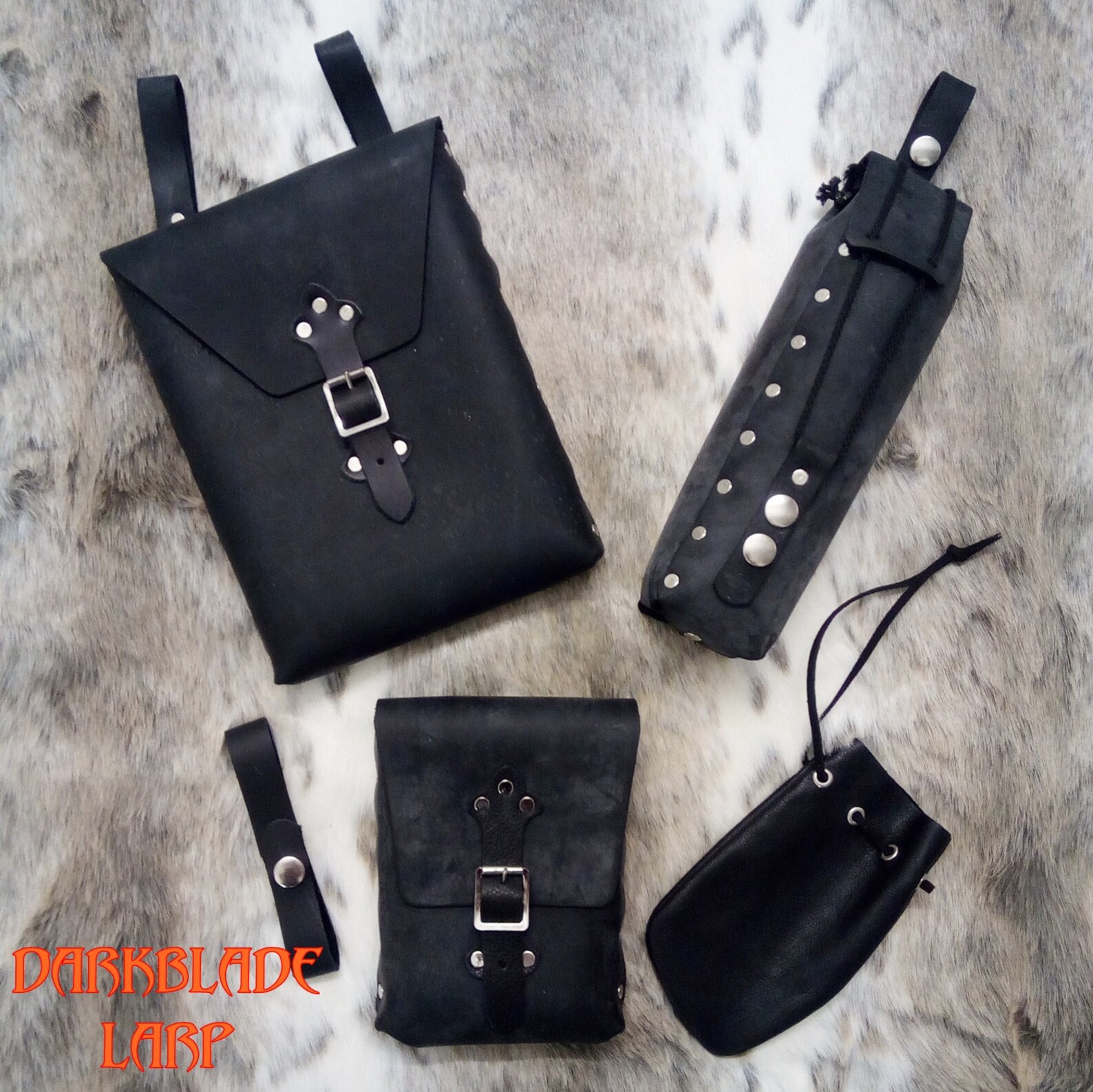 Leather Belt Pouch Collection for Larp Cosplay Medieval - Etsy UK