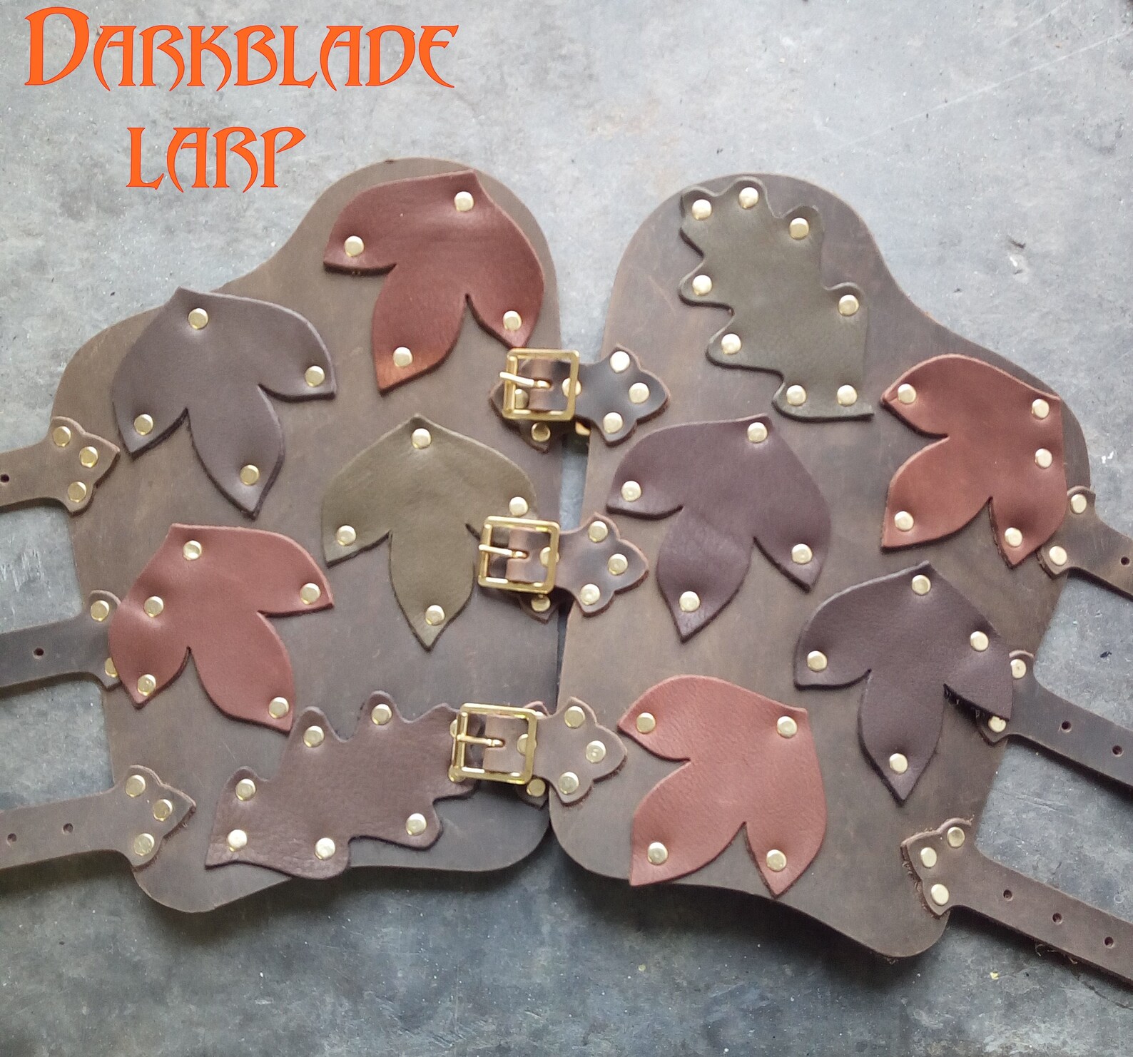 Leaf Vambraces in Leather Bracers Arm Guards for Costume | Etsy