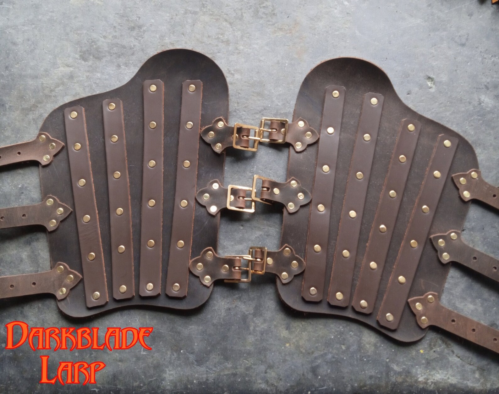 Splint Vambraces in Leather Bracers Arm Guards for Costume - Etsy UK