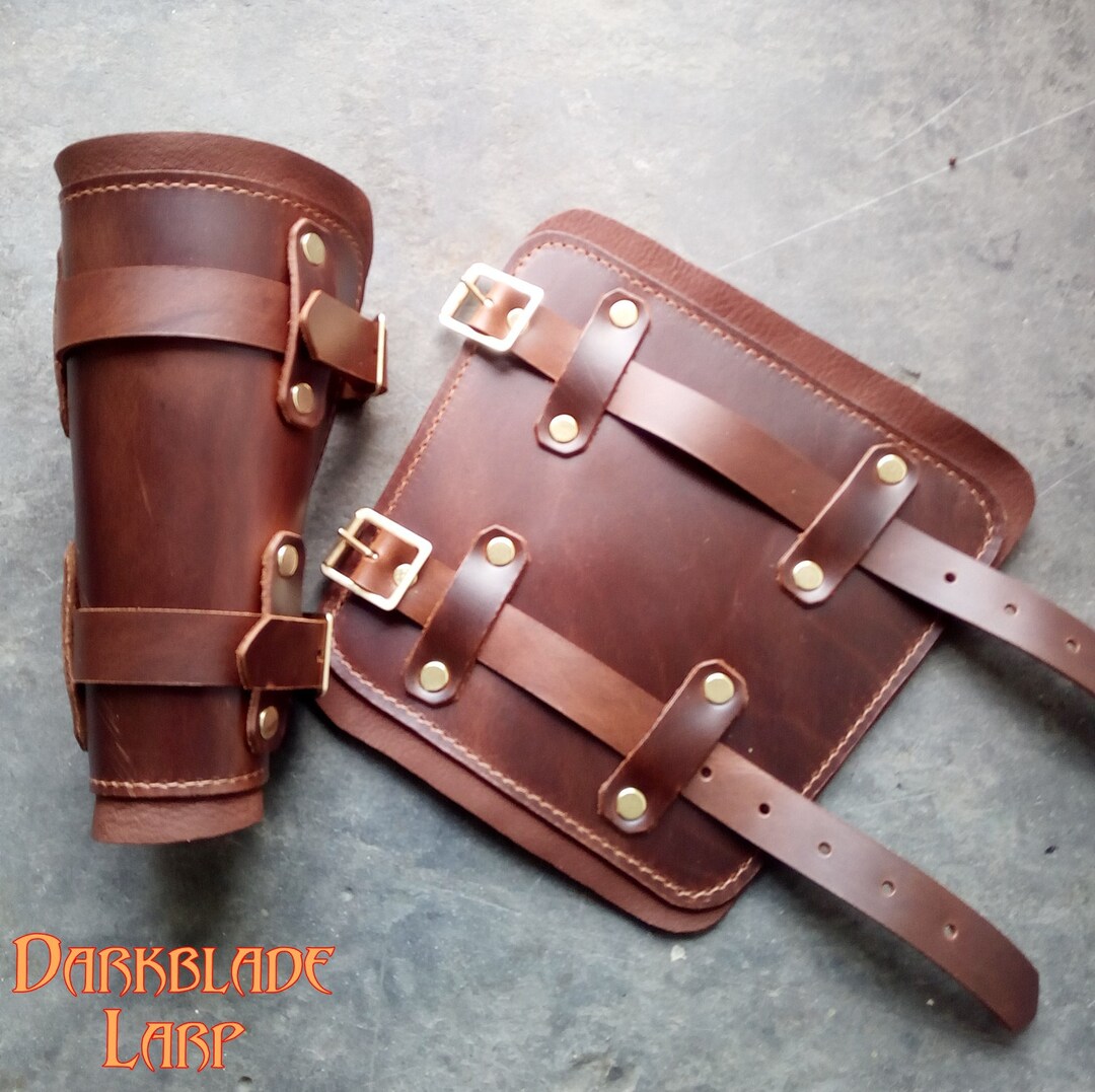 Pair Small Leather Lined Vambraces, Bracers, Arm Guards for Costume ...