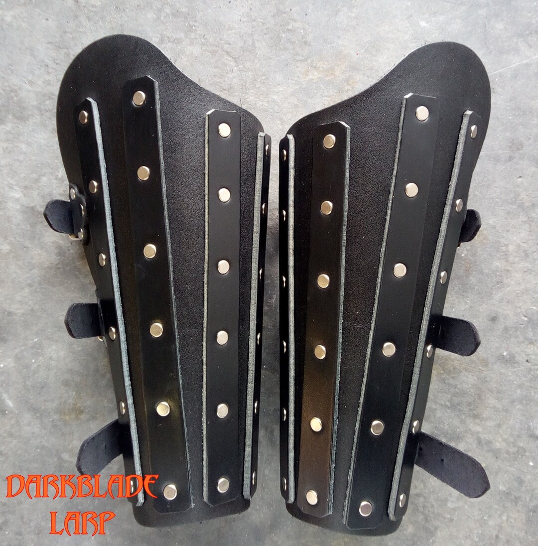 Splint Vambraces in Leather, Bracers, Arm Guards for Costume LARP and ...