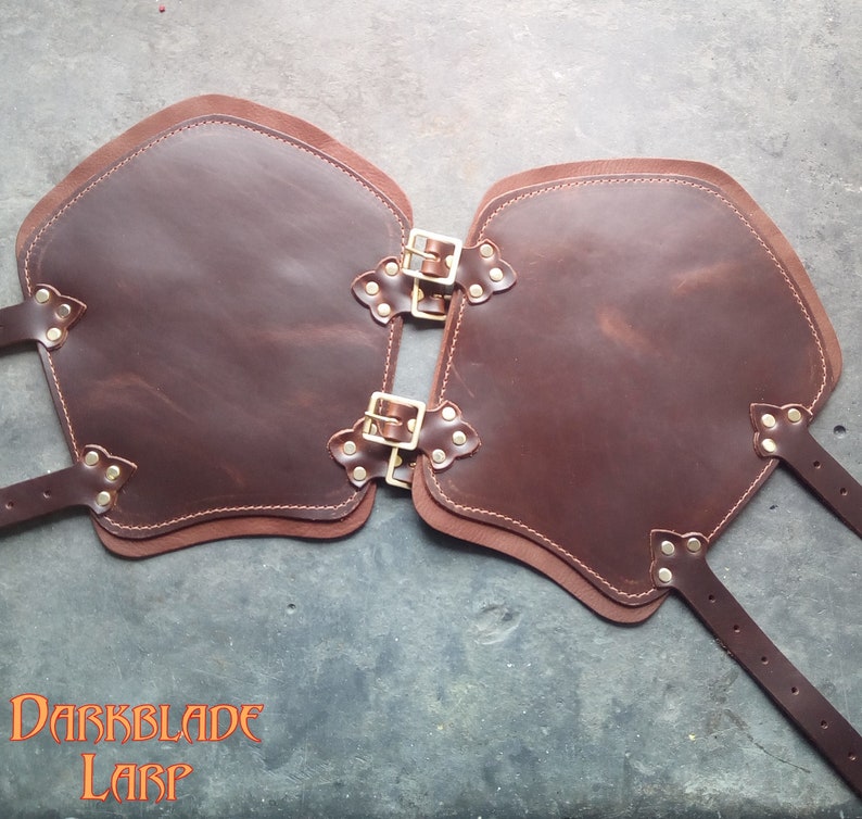 Pair Brown Leather Lined Vambraces Bracers Arm Guards for | Etsy