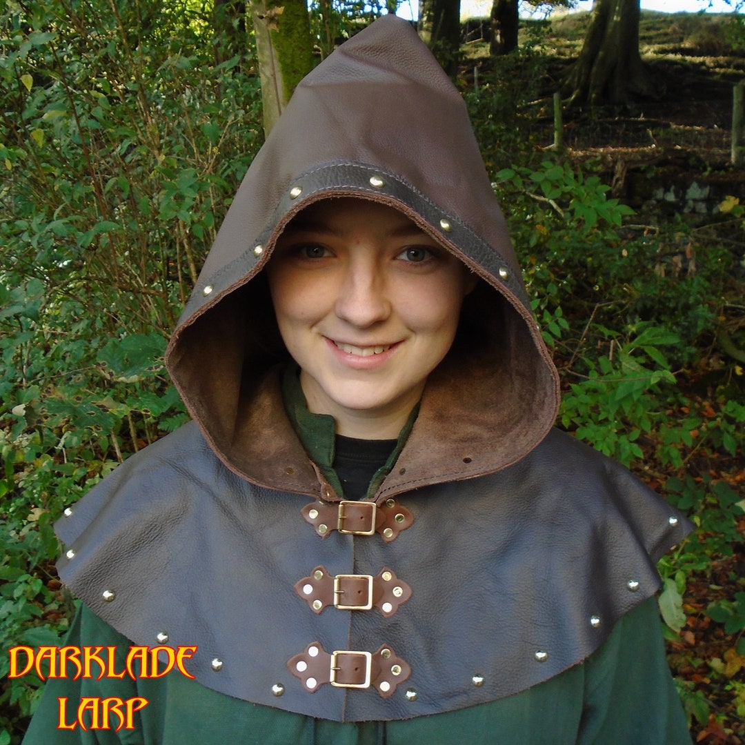 Studded Leather Hood or Cowl for Larp, Pagan or Cosplay - Etsy