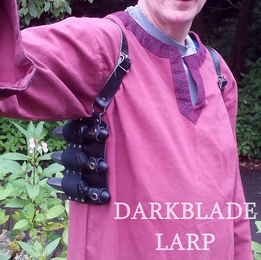 Larp Throwing Knives Underarm Rig With Larp Safe Knives for - Etsy UK
