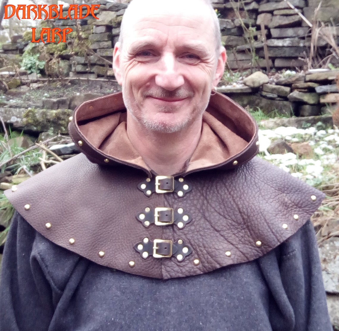 Leather Hood or Cowl for Larp Pagan or Cosplay in Brown | Etsy UK