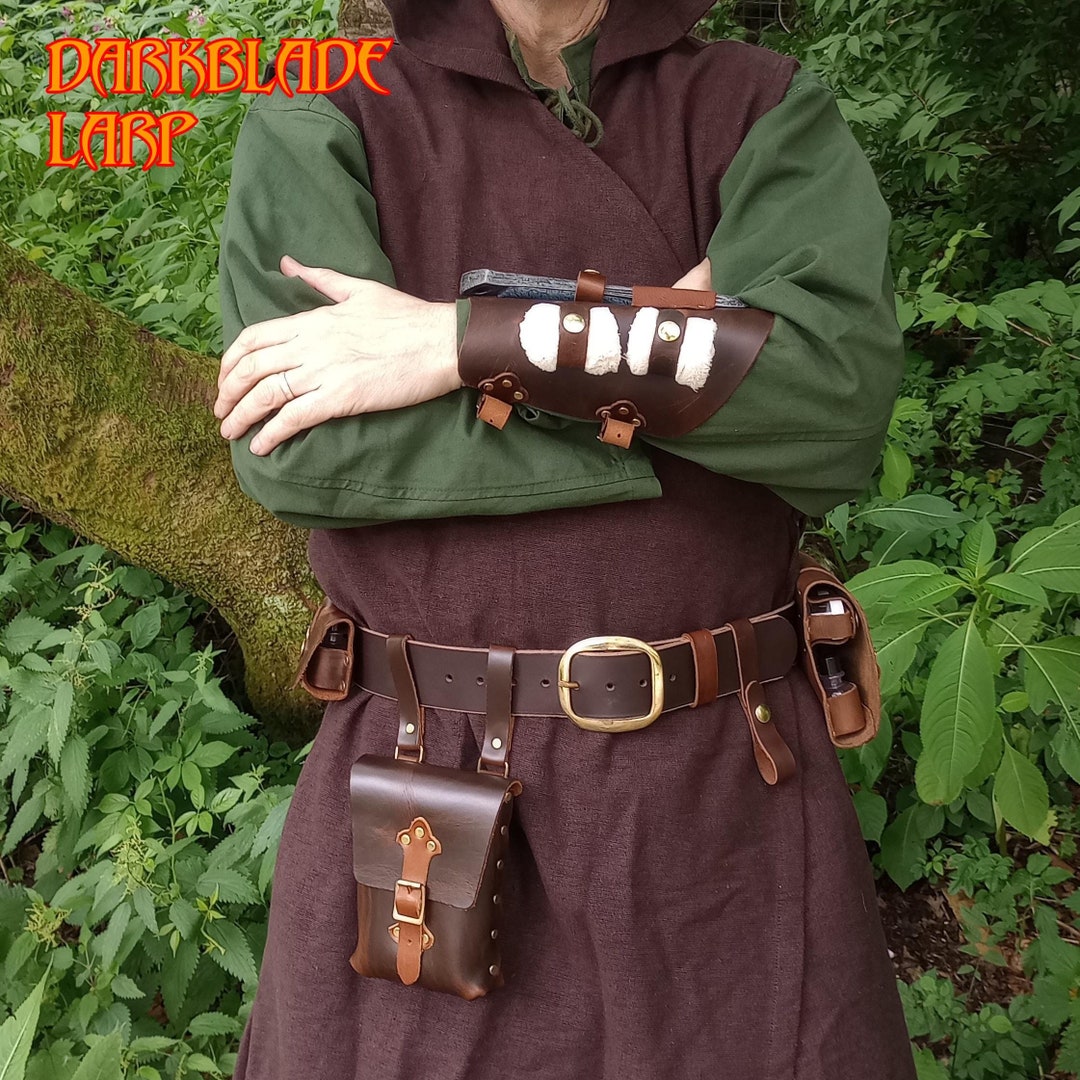 Leather Set for Healer for Larp, Cosplay, Medieval Costume or Renfaire ...