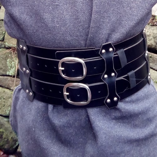 Wide Hero Belt in Heavy Leather for Larp Cosplay Steampunk - Etsy