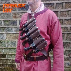 LARP Throwing Knife Bandolier: Costume Cosplay Safe Foam Knives - Etsy