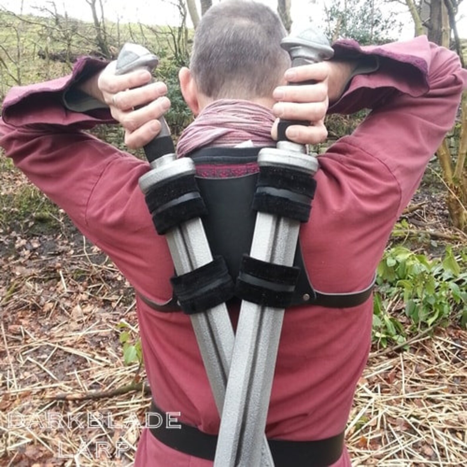 Double Back Scabbard for Larp and Cosplay | Etsy