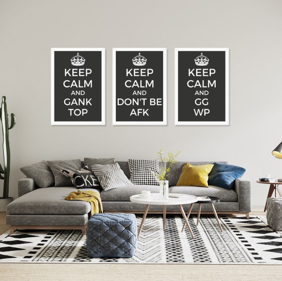 Lol Keep Calm and Don't Be AFK Printable Legends League - Etsy