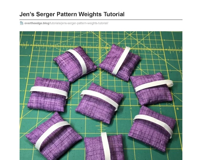 Serger Trim Catcher Tutorial and Mat Blog Tutorial PDF Optimized for ...