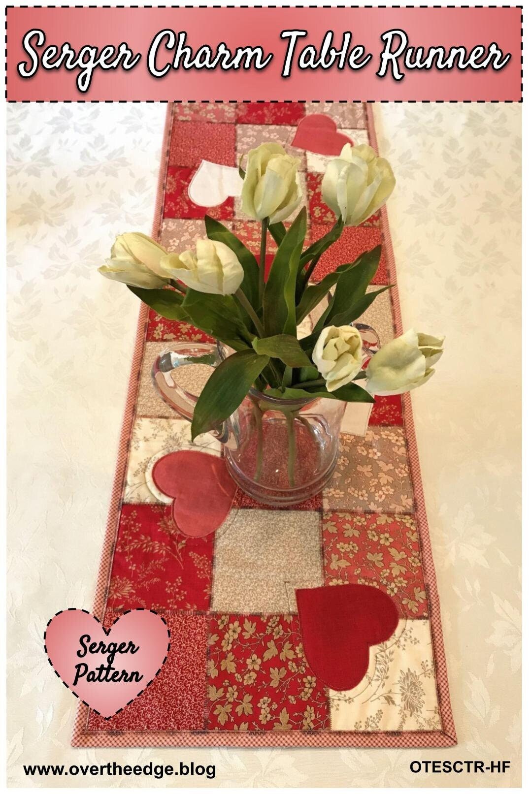 Serger Charm Table Runner Quilt Pattern Falling Leaves Fall Decor ...