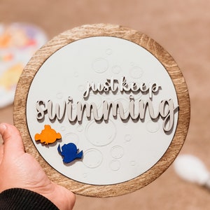 Just Keep Swimming Sign, Finding Nemo Bathroom, Finding Nemo Sign ...