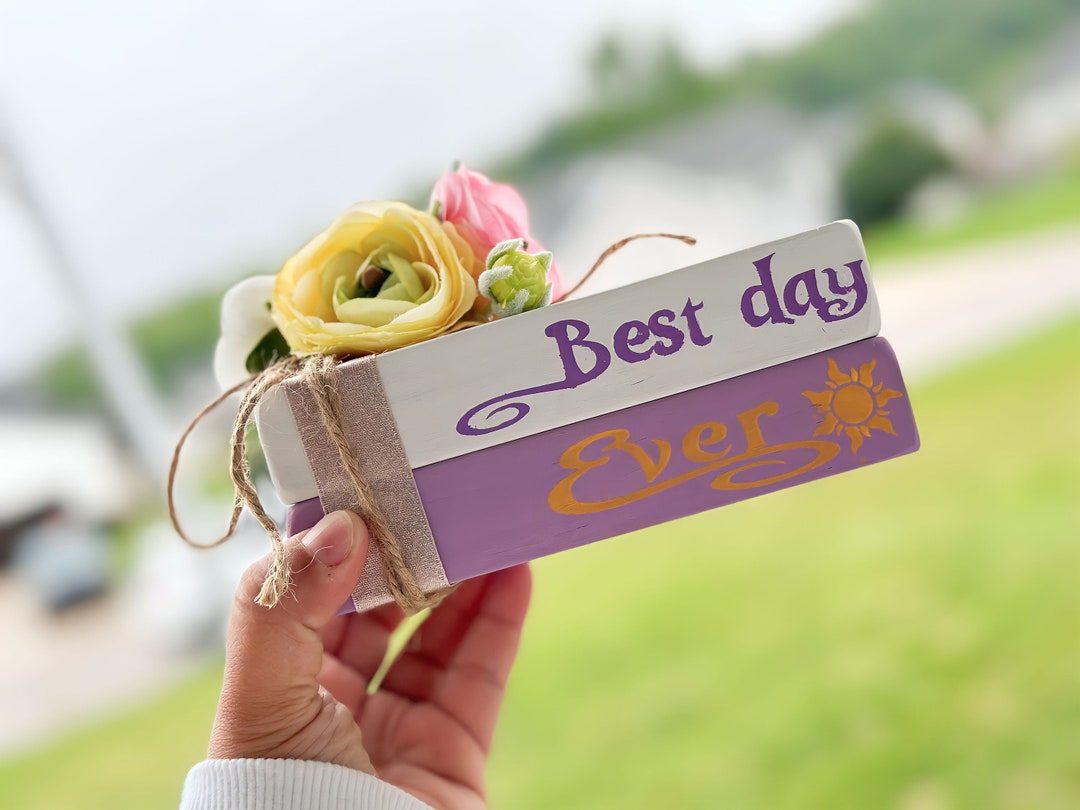 Best Day Ever, Tangled Decor, Rapunzel Decor, Disney Bookstack, Tangled ...