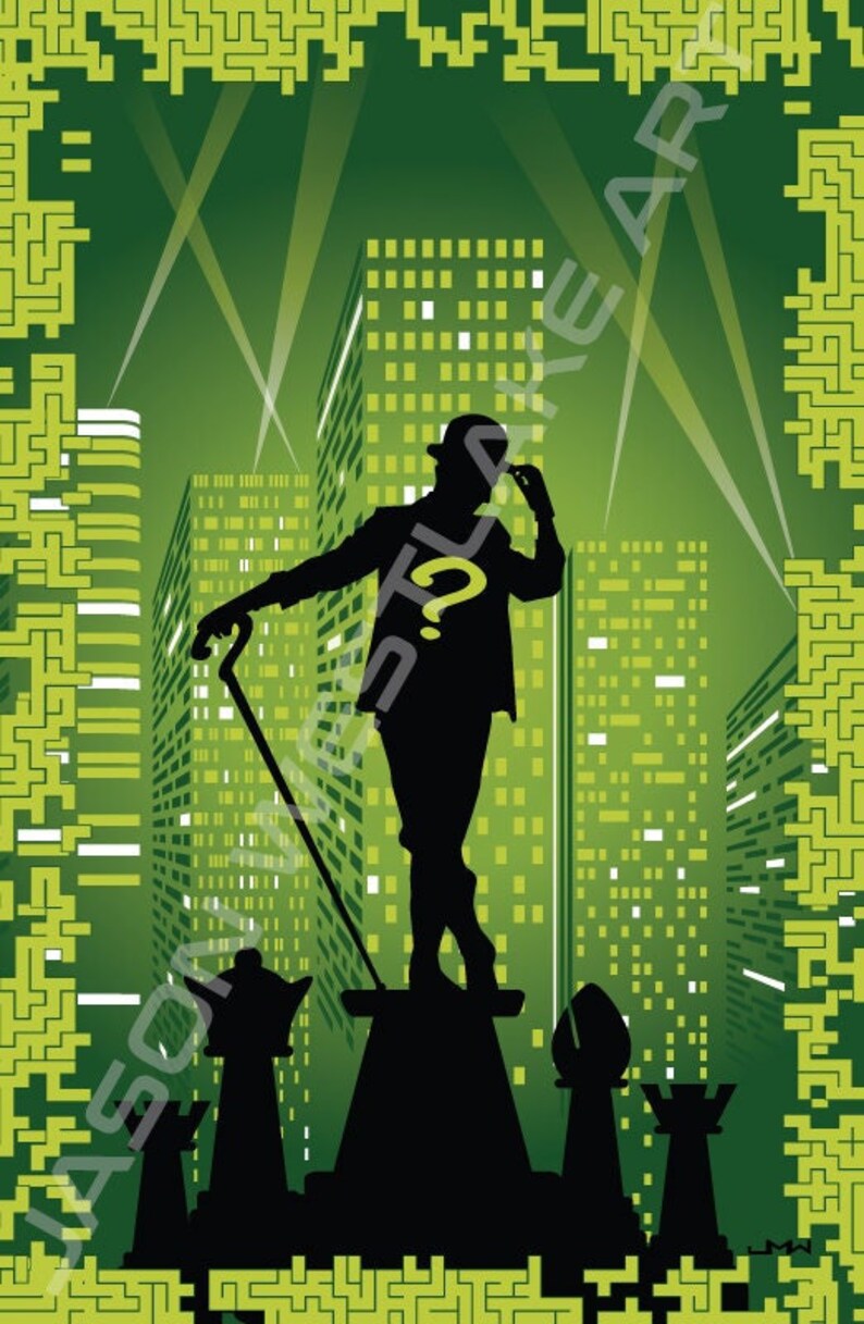 The Riddler Minimalist Poster - Etsy