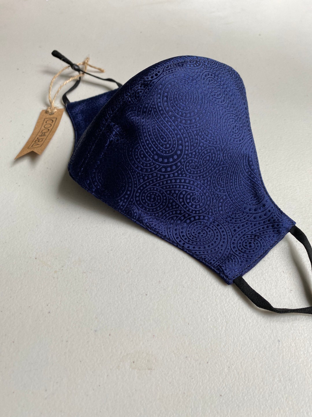 Oli Luxury Deep Dark Blue Pattern Design Face Mask - Etsy