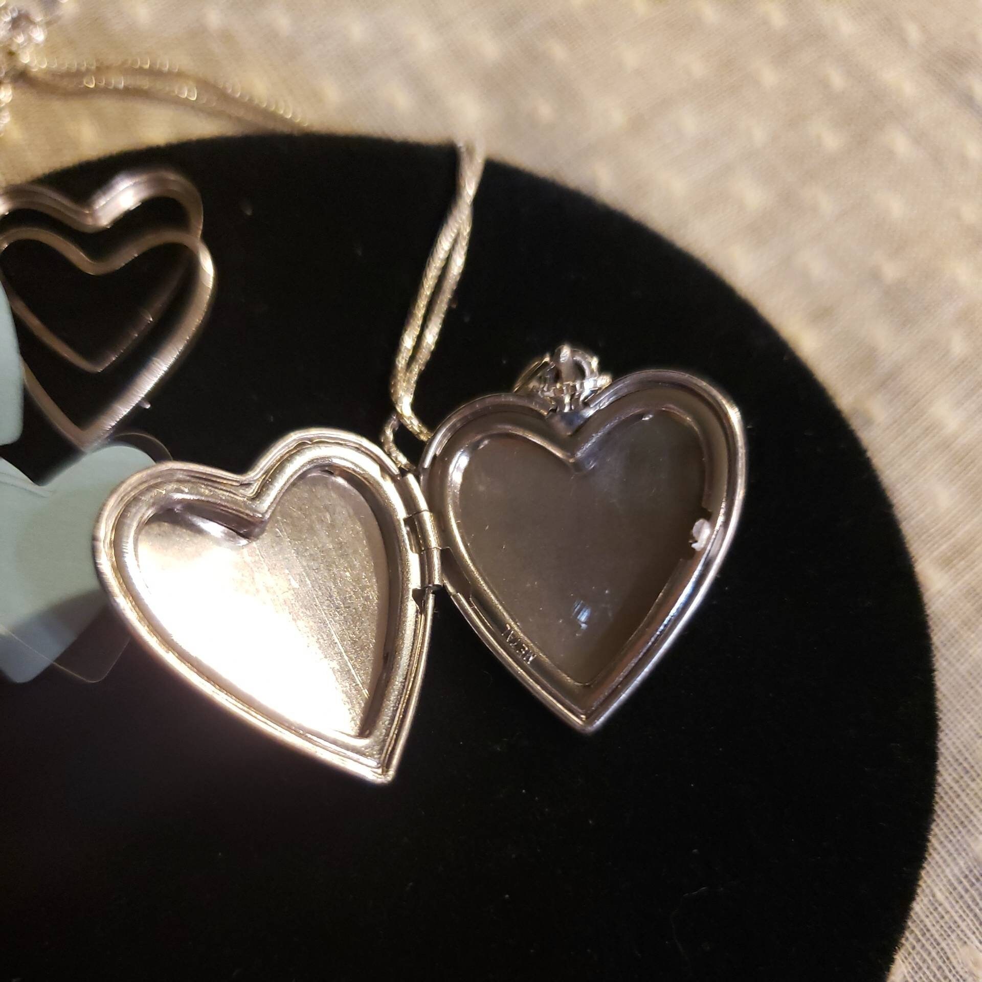 Sterling SILVER HEART LOCKET Necklace, Engraved With Forever in My ...
