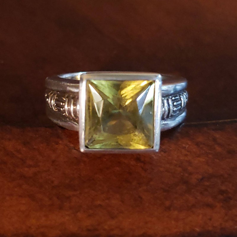 Princess Cut Bezel Chunky - Etsy