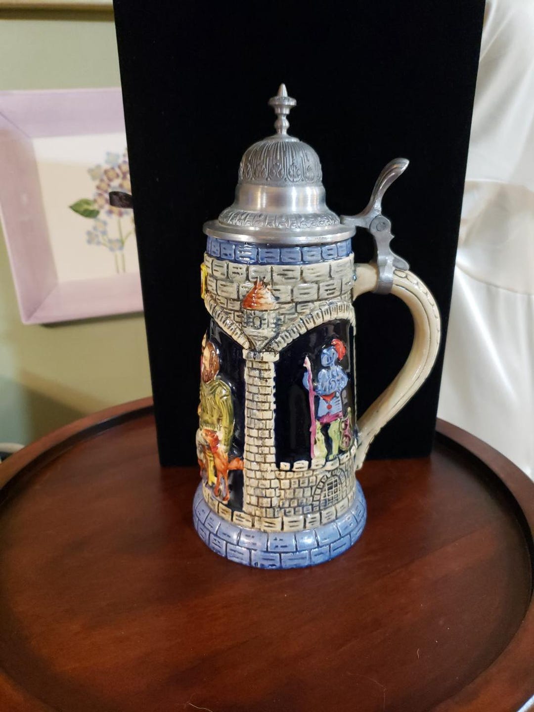 Rare Polish MIKOLOW BEER STEIN With Hinged Pewter Lid, Hand Made, 9.75 ...