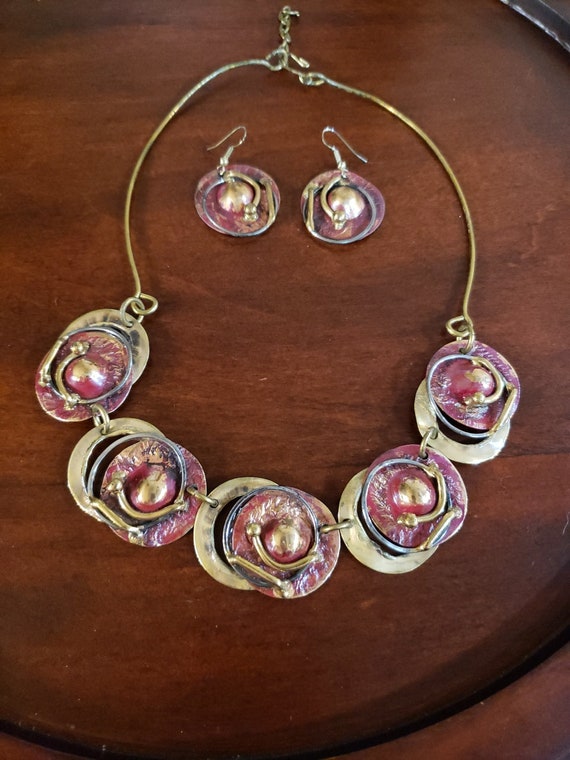 striking copper necklace - Gem