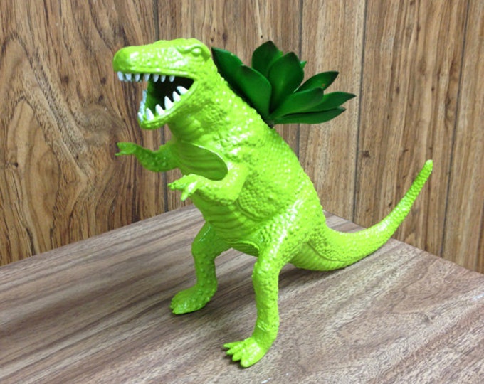 Huge OOAK Recycled T-rex Dinosaur Planter - Etsy