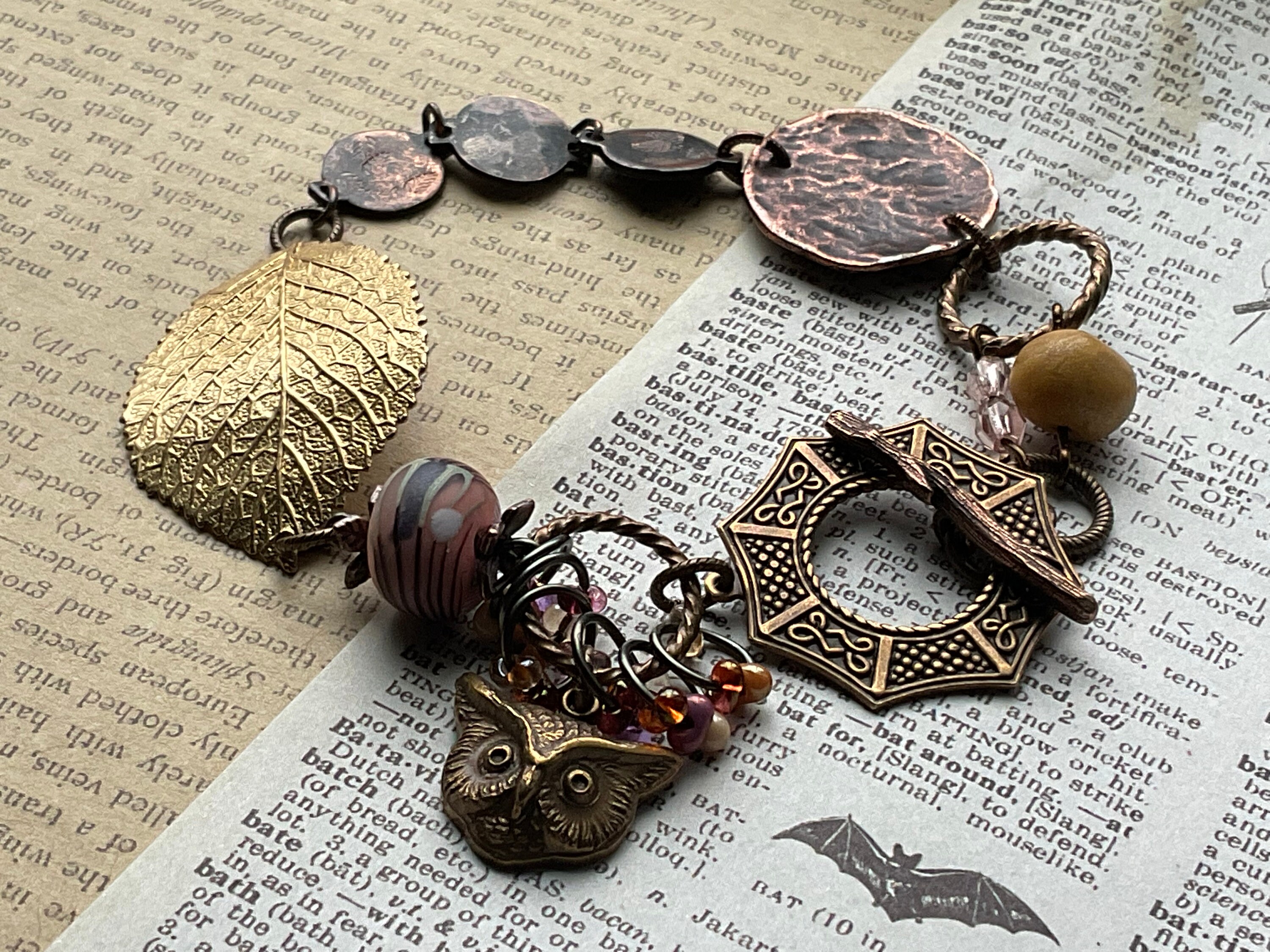 Humblebead Bracelet Cottage Core Bracelet Owl Charm Bracelet - Etsy