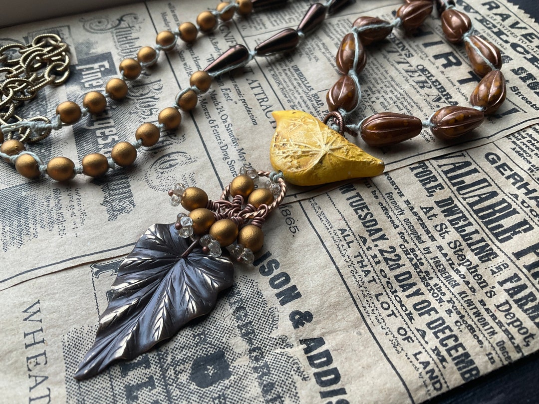 Artisan Bird Necklace, Gilded Age Necklace, Humblebeads Necklace, Queen ...