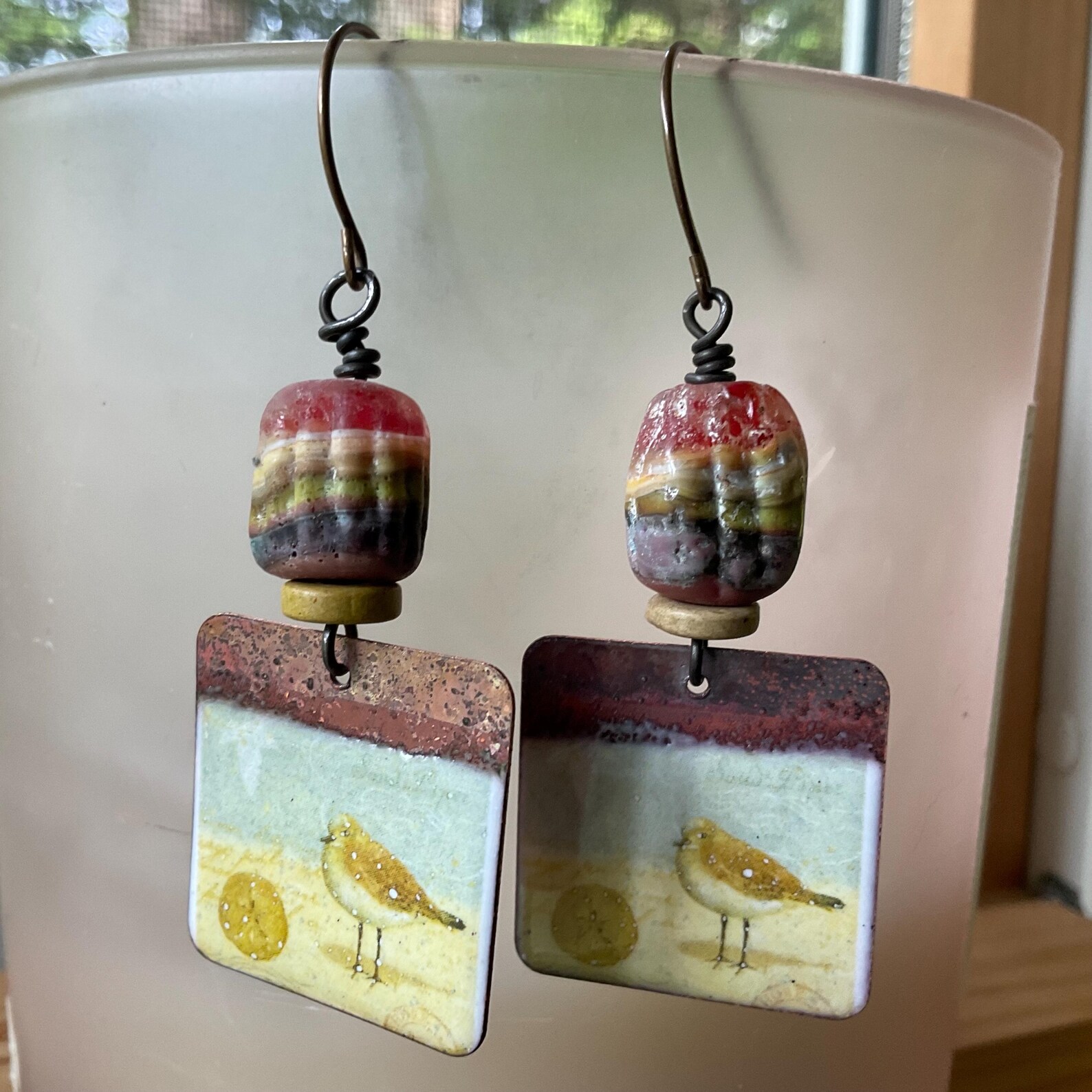 Sandy Beach Earrings, Ocean Vibe Earrings, Artisan Earrings, Buoy & Sea ...