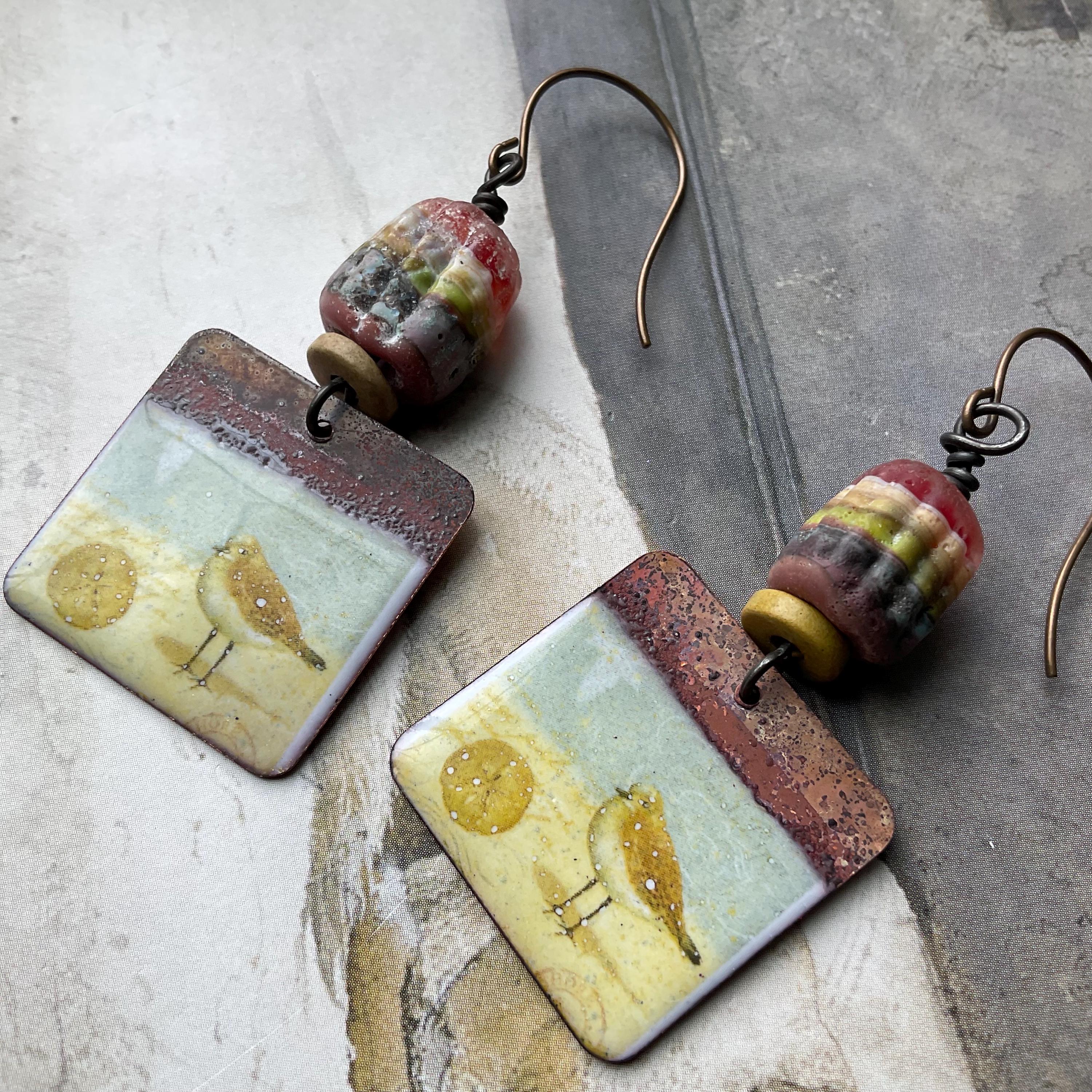 Sandy Beach Earrings, Ocean Vibe Earrings, Artisan Earrings, Buoy & Sea ...