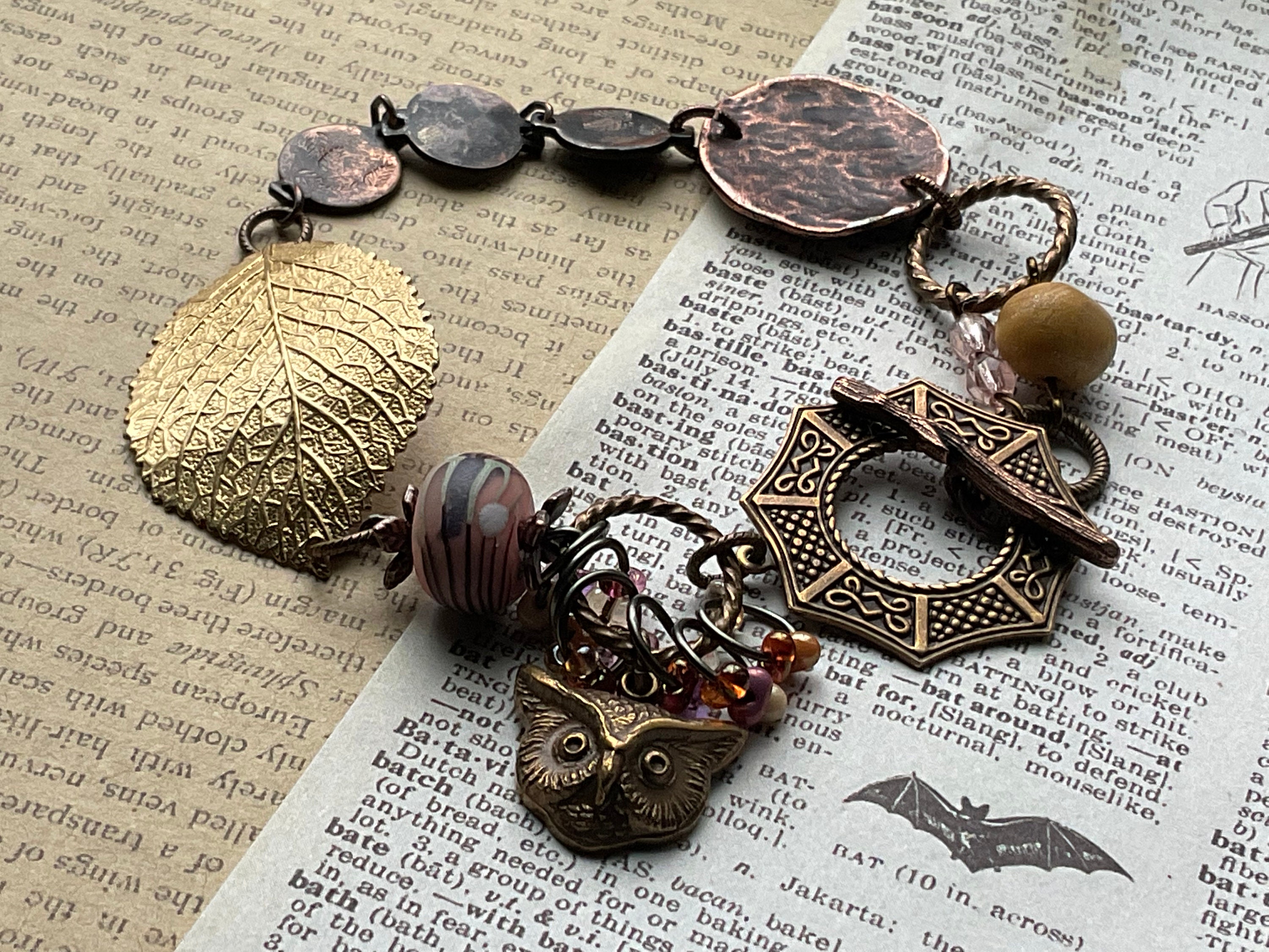 Humblebead Bracelet Cottage Core Bracelet Owl Charm Bracelet - Etsy