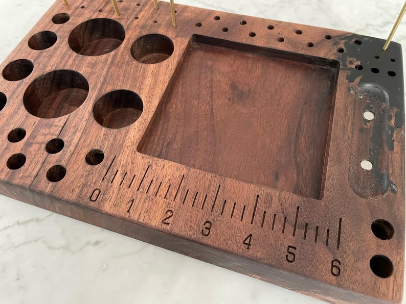 Walnut Fly Tying Tool Station & Organizer, 12.75" X 8.5" - Etsy