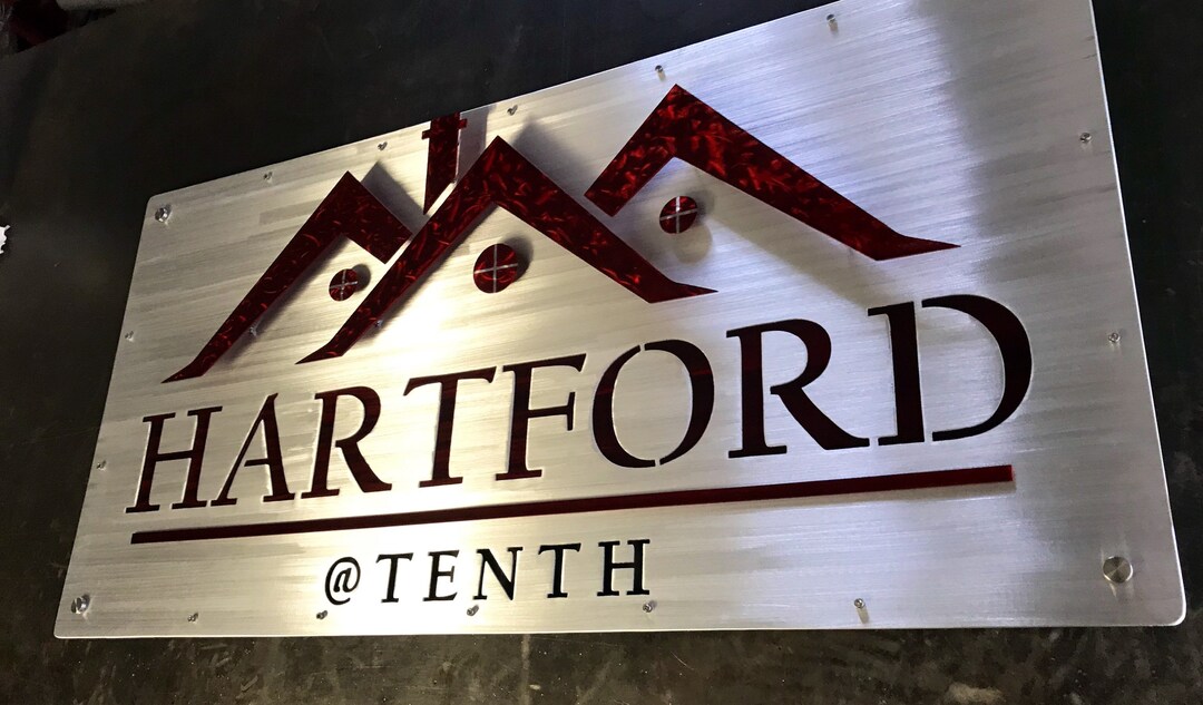 Custom Metal Business Logo Sign | Multilayered Design - Etsy