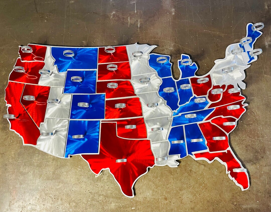 USA Golf Ball Display – Aluminum & Steel 50-state Wall Art - Etsy